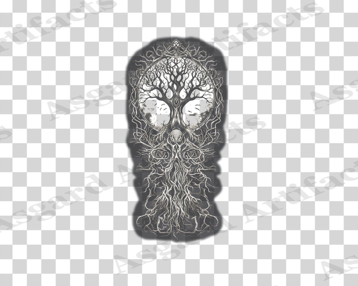Yggdrasil Tattoo Design Instant Digital Download Transparent - Etsy