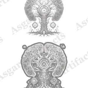 Yggdrasil Unique Tattoo Design in 2 Variants Instant Digital Download ...