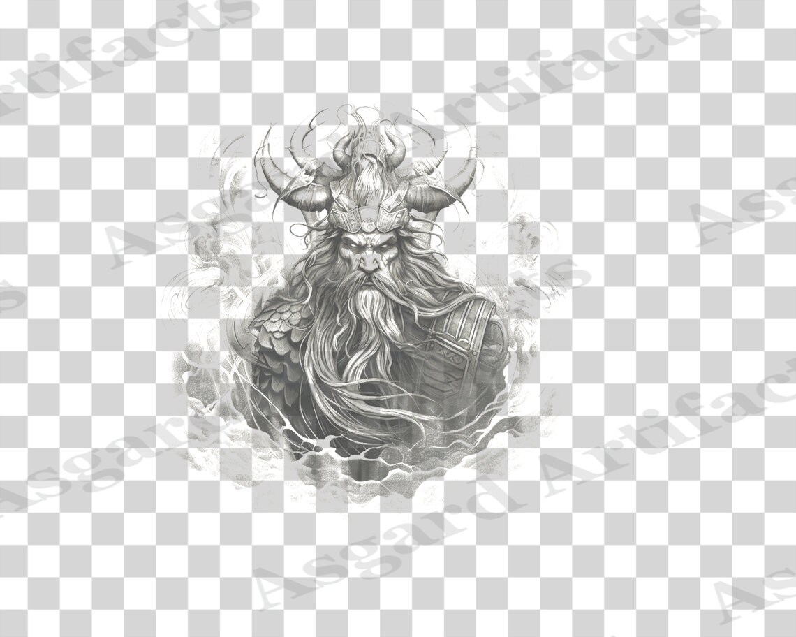 Jotunn Tattoo Design Instant Digital Download | Transparent Background ...