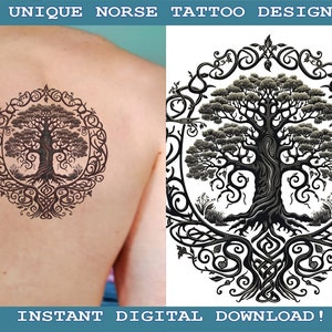 Yggdrasil Tattoo Design Instant Digital Download | Transparent ...