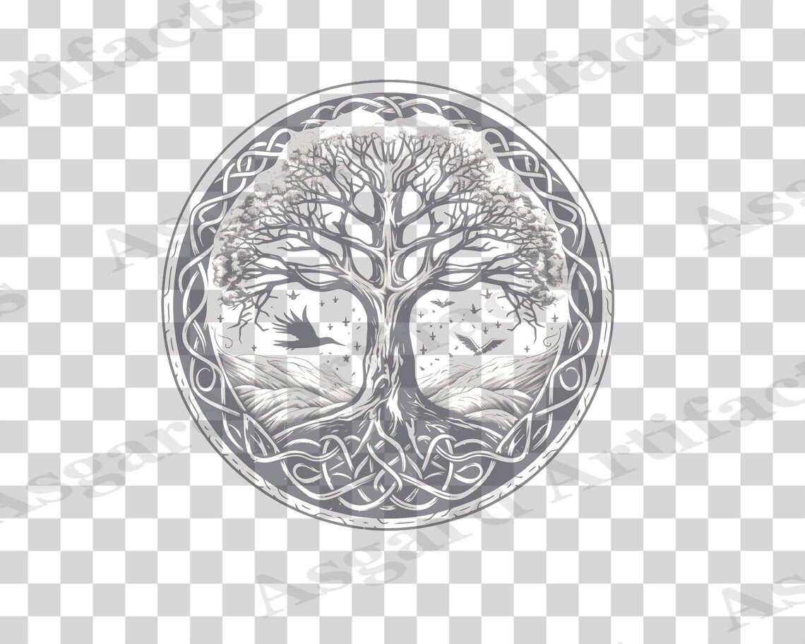 Yggdrasil Tattoo Design Instant Digital Download | Transparent ...