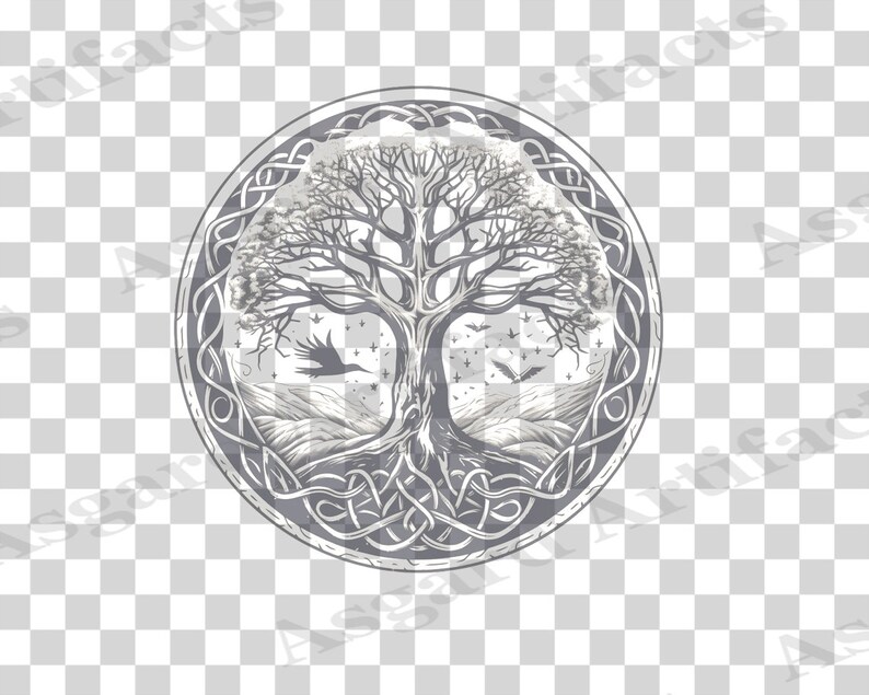 Yggdrasil Tattoo Design Instant Digital Download | Transparent ...