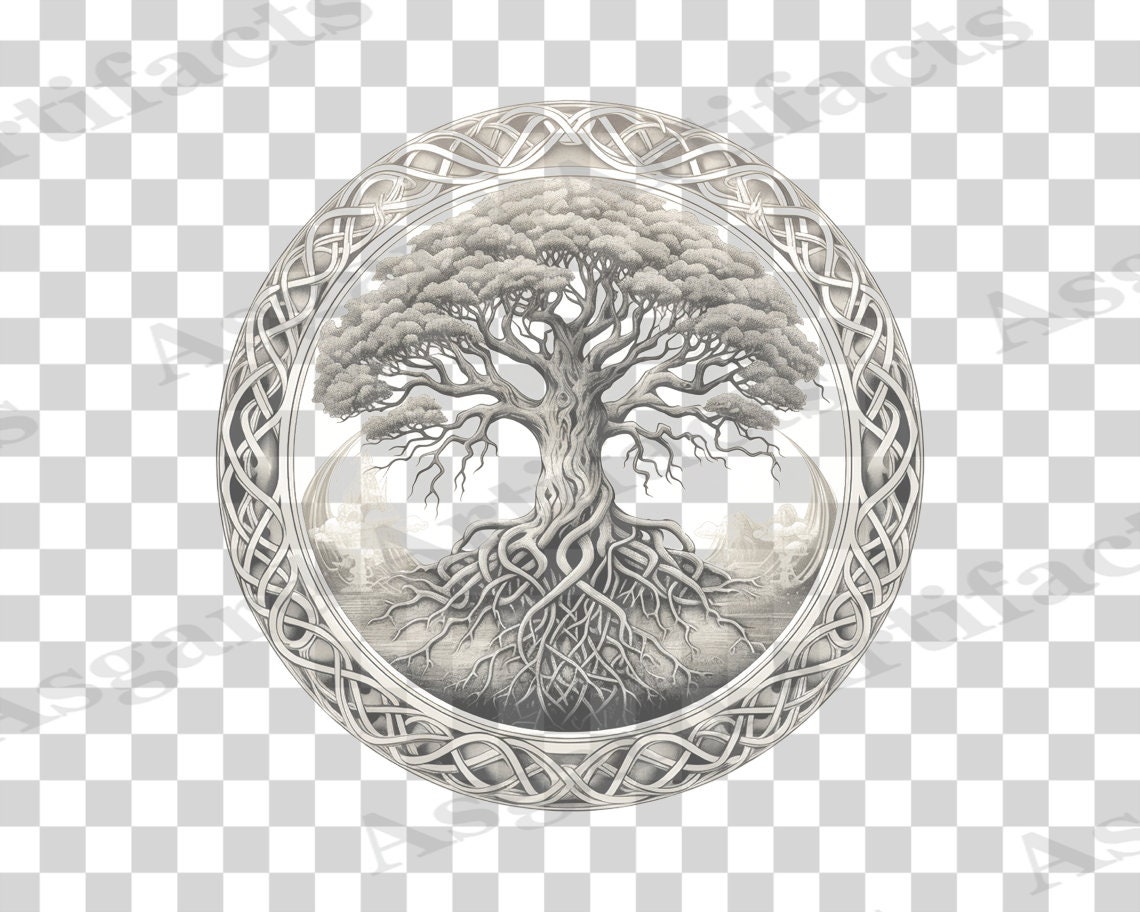 Yggdrasil Tattoo Design Instant Digital Download | Transparent ...