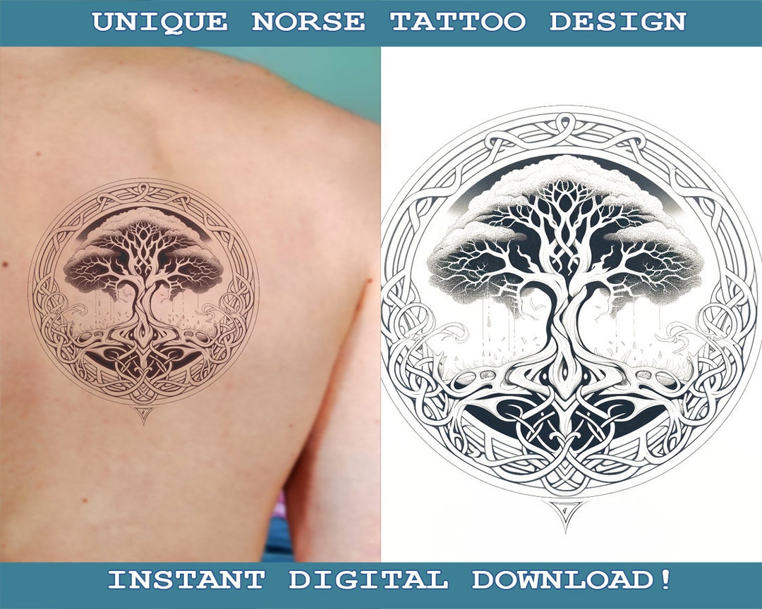 Yggdrasil Tattoo Design Instant Digital Download | Transparent ...