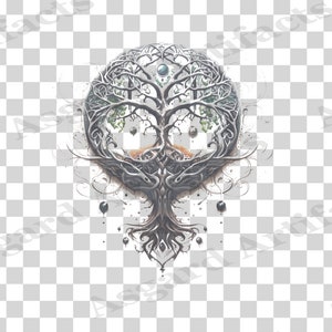 Yggdrasil Tattoo Design Instant Digital Download | Transparent ...