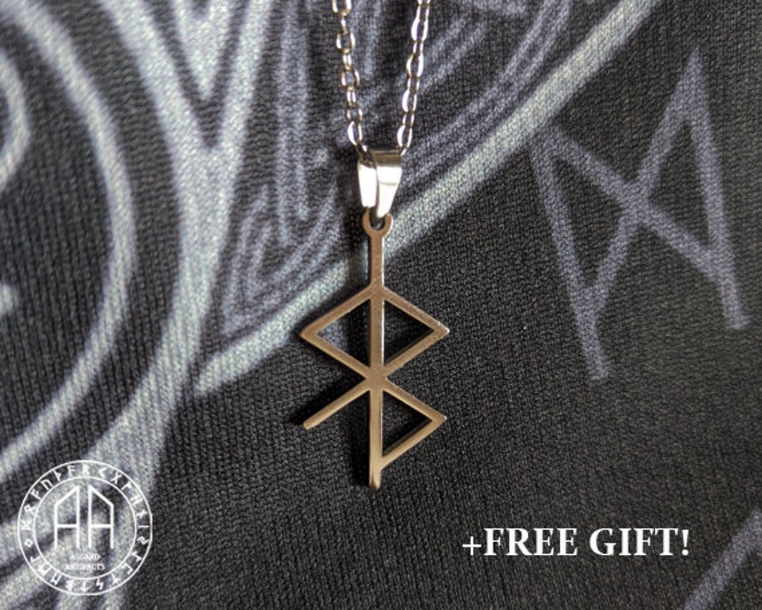 Viking Rune Necklace Peace and Happiness Bind Rune Amulet | Norse ...