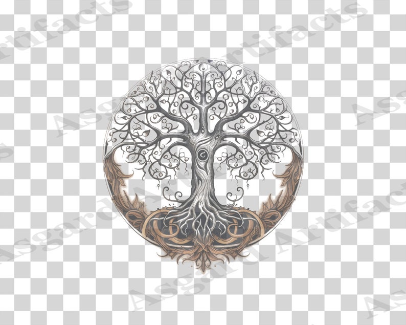 Yggdrasil Tattoo Design Instant Digital Download | Transparent ...