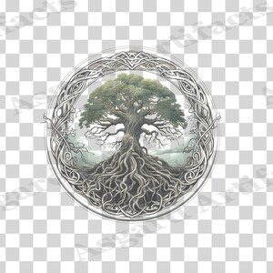 Yggdrasil Tattoo Design Instant Digital Download | Transparent ...