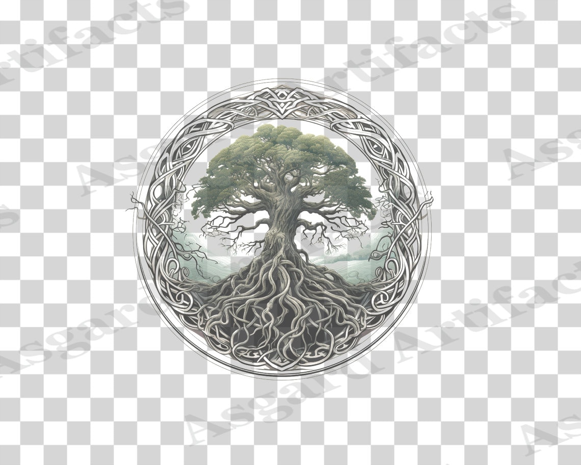Yggdrasil Tattoo Design Instant Digital Download Transparent Background ...