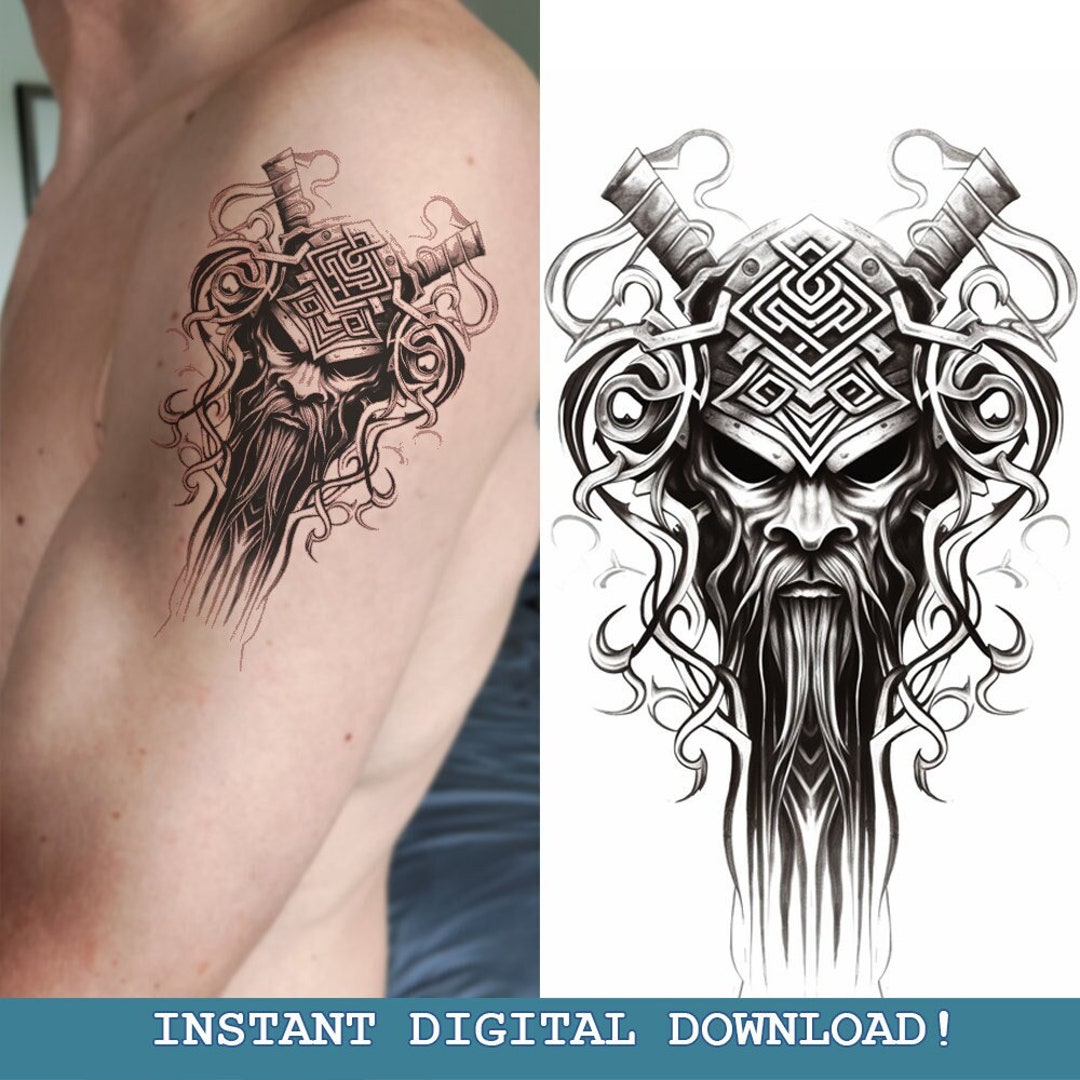 Viking Tattoo Set of 4 Instant Digital Download|norse Mythology ...