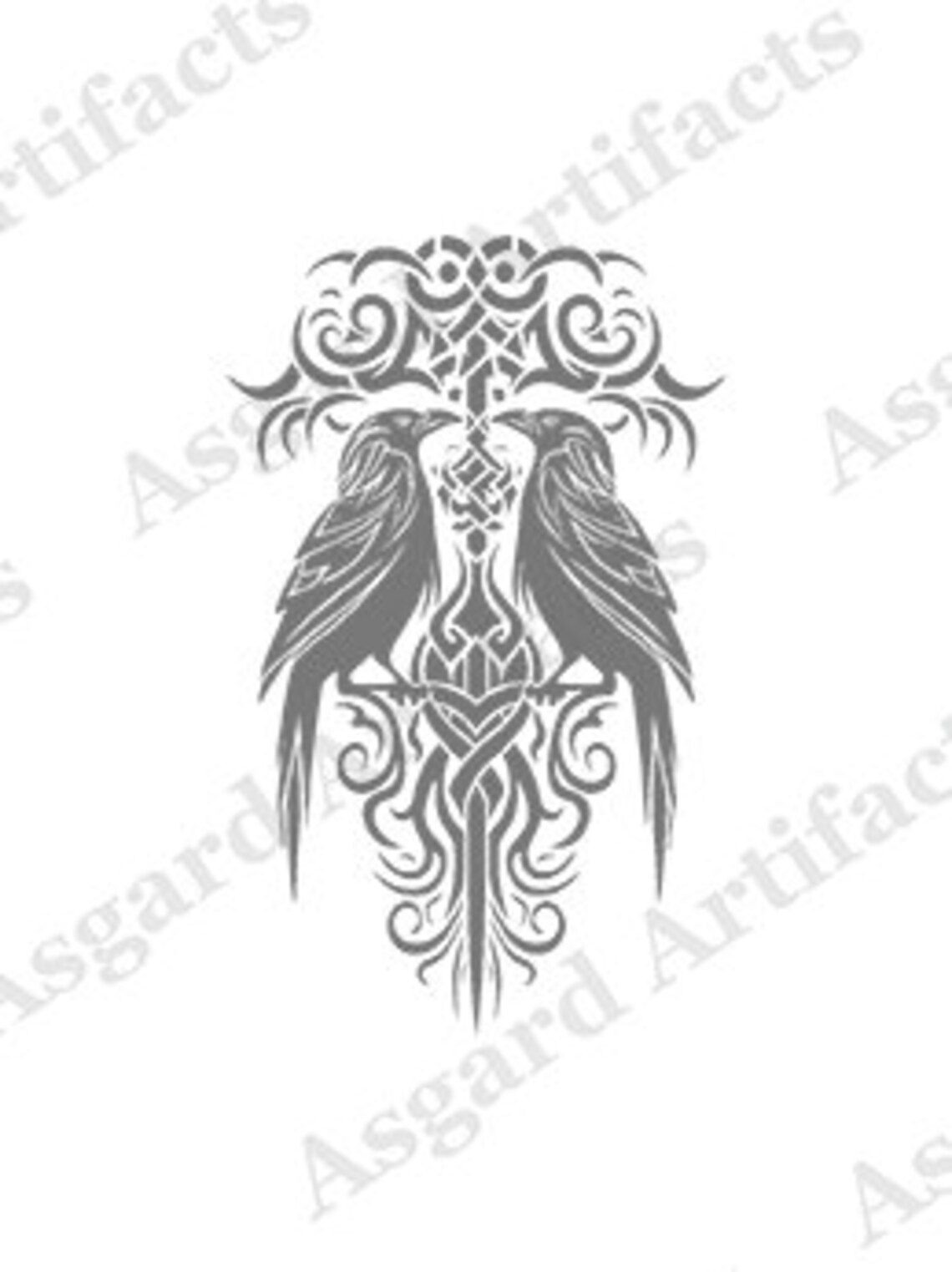 Huginn and Muninn Tattoo Design Instant Digital L Download | Norse ...