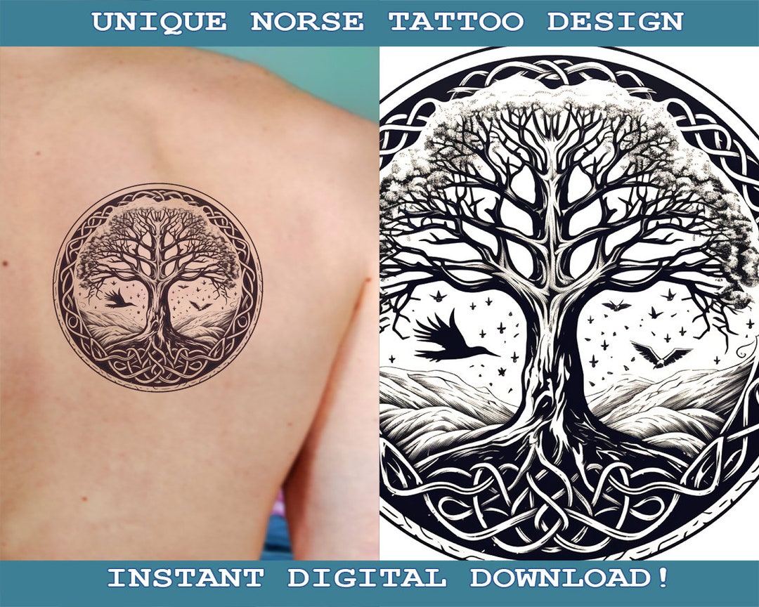 Yggdrasil Tattoo Design Instant Digital Download | Transparent ...