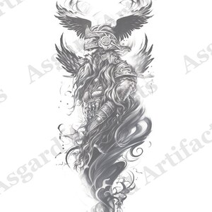 Odin Tattoo Design Instant Digital L Download | Norse Mythology ...
