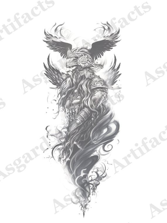 Odin Tattoo Drawing