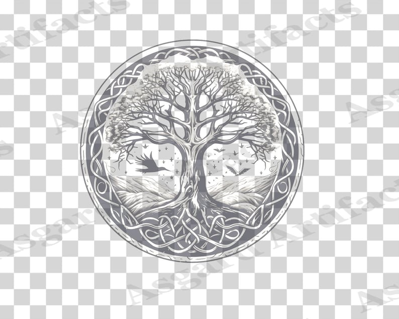 Yggdrasil Tattoo Design Instant Digital Download Transparent - Etsy