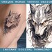 Fenrir Tattoo Design Instant Digital Download | Transparent Background ...