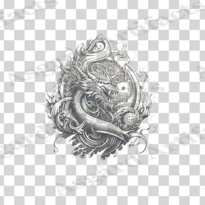 Jormungandr Tattoo Design Instant Digital Download | Transparent ...