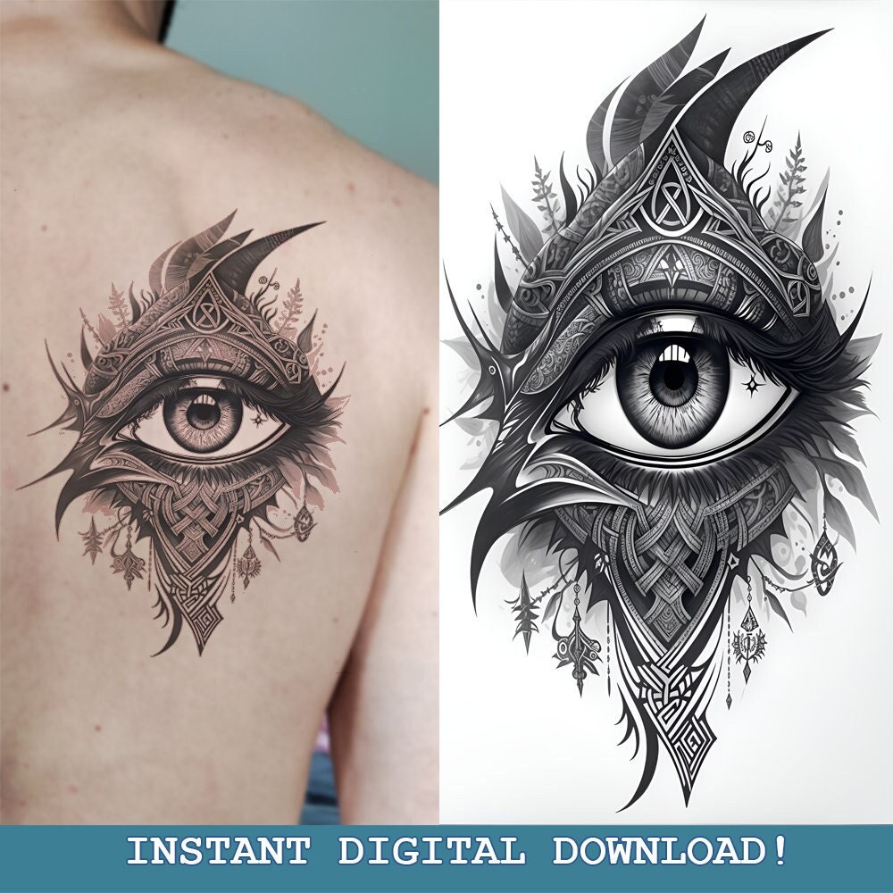 Eye of Valkyrie Tattoo Set of 4 Instant Digital Downloadnorse ...