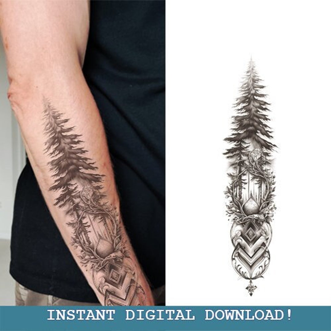 Norse Forest Tattoo Design Instant Digital L Download | Norse Mythology ...