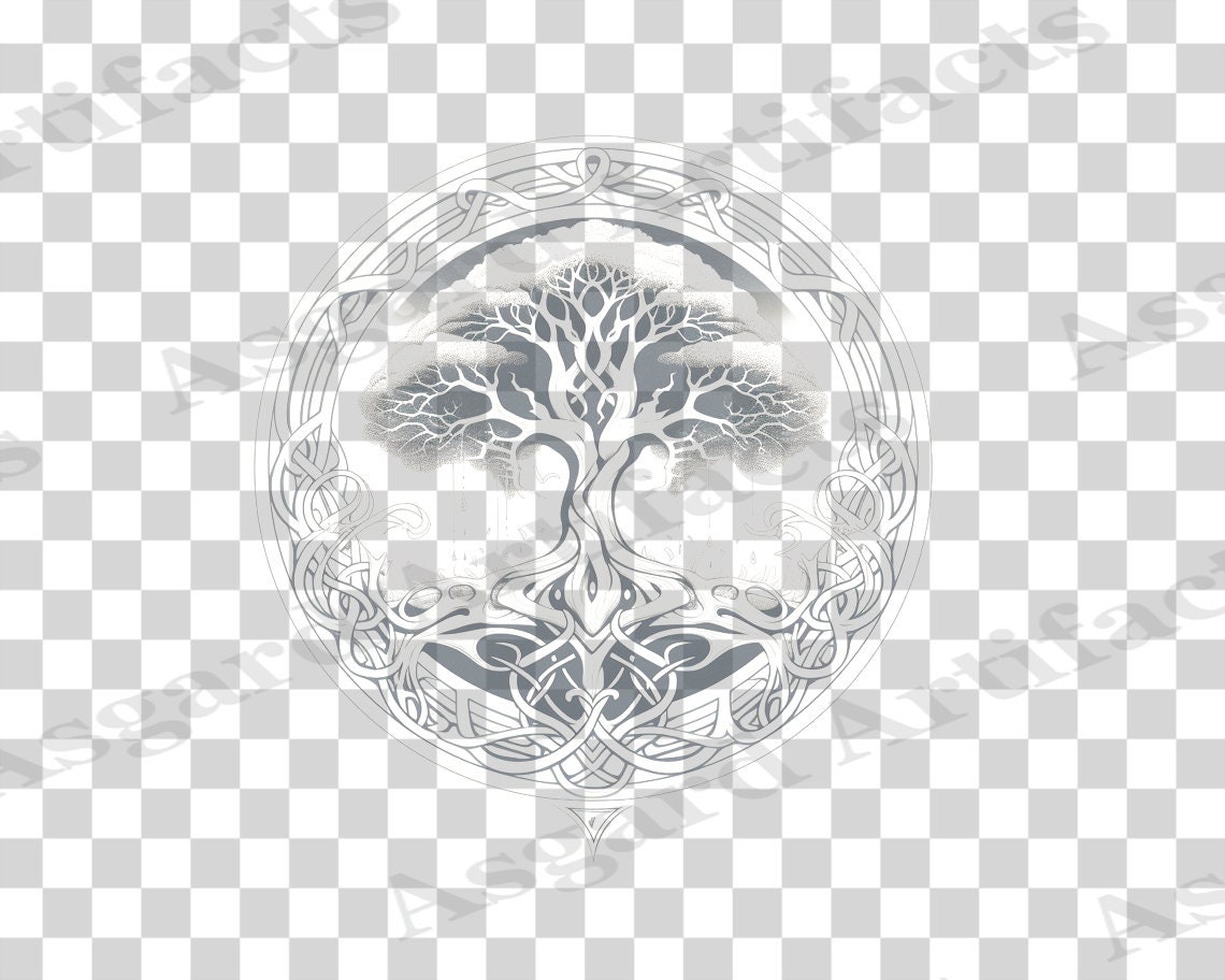 Yggdrasil Tattoo Design Instant Digital Download | Transparent ...