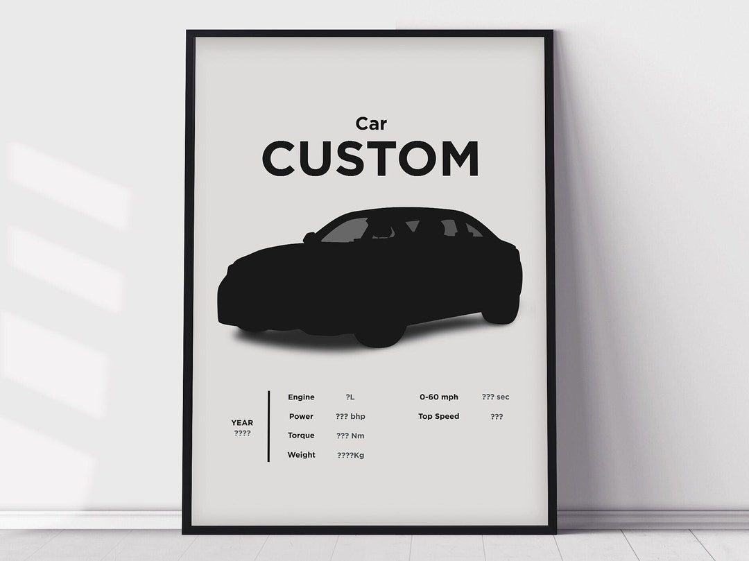 Printable Custom Car Poster, Boys Room Decor, Home Office Art, Room ...
