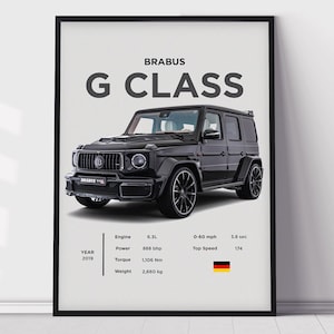 Brabus G-class Poster Print, Boys Room Decor, Home Office Art, Room ...
