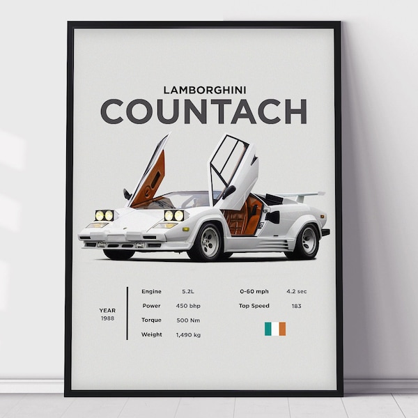 Lamborghini Countach Posters - Etsy