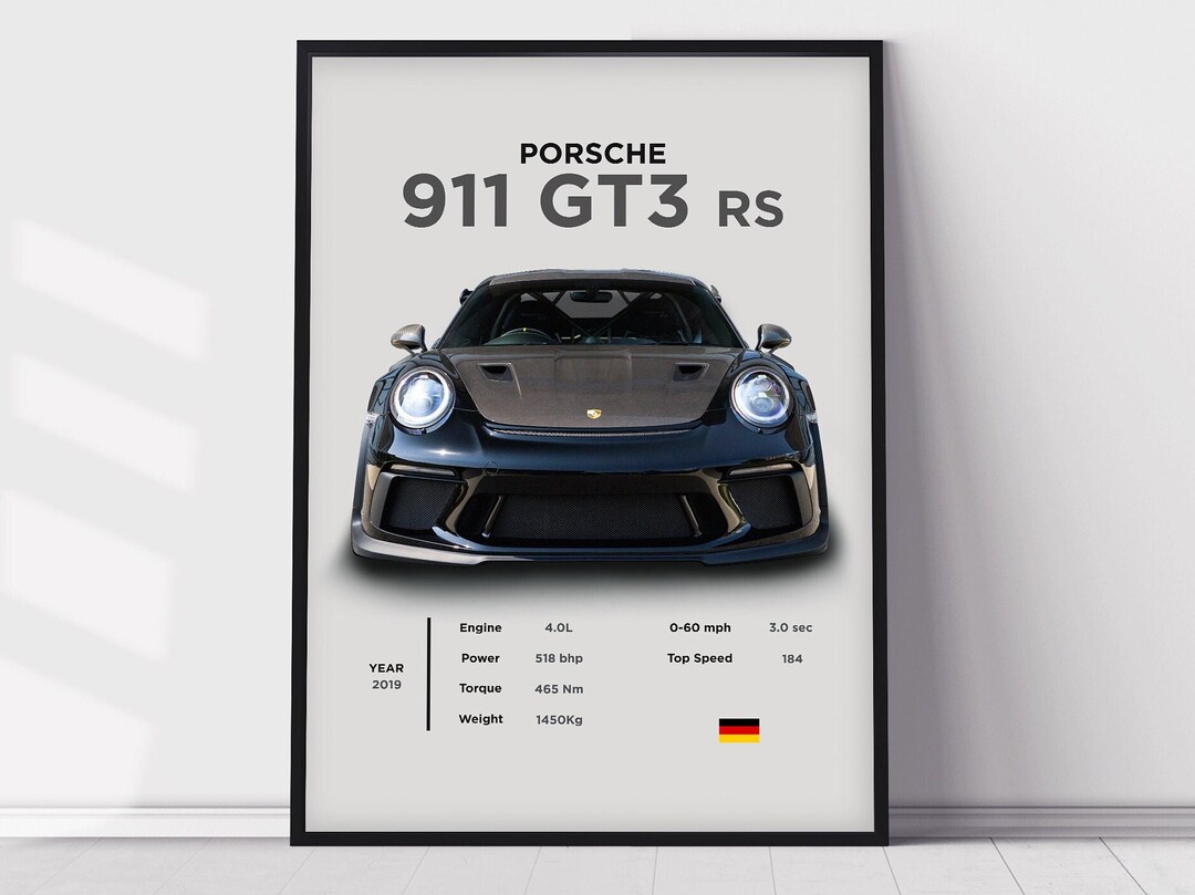 911 Porsche GT3 RS Print, Boys Room Decor, Home Office Art, Room Decor ...
