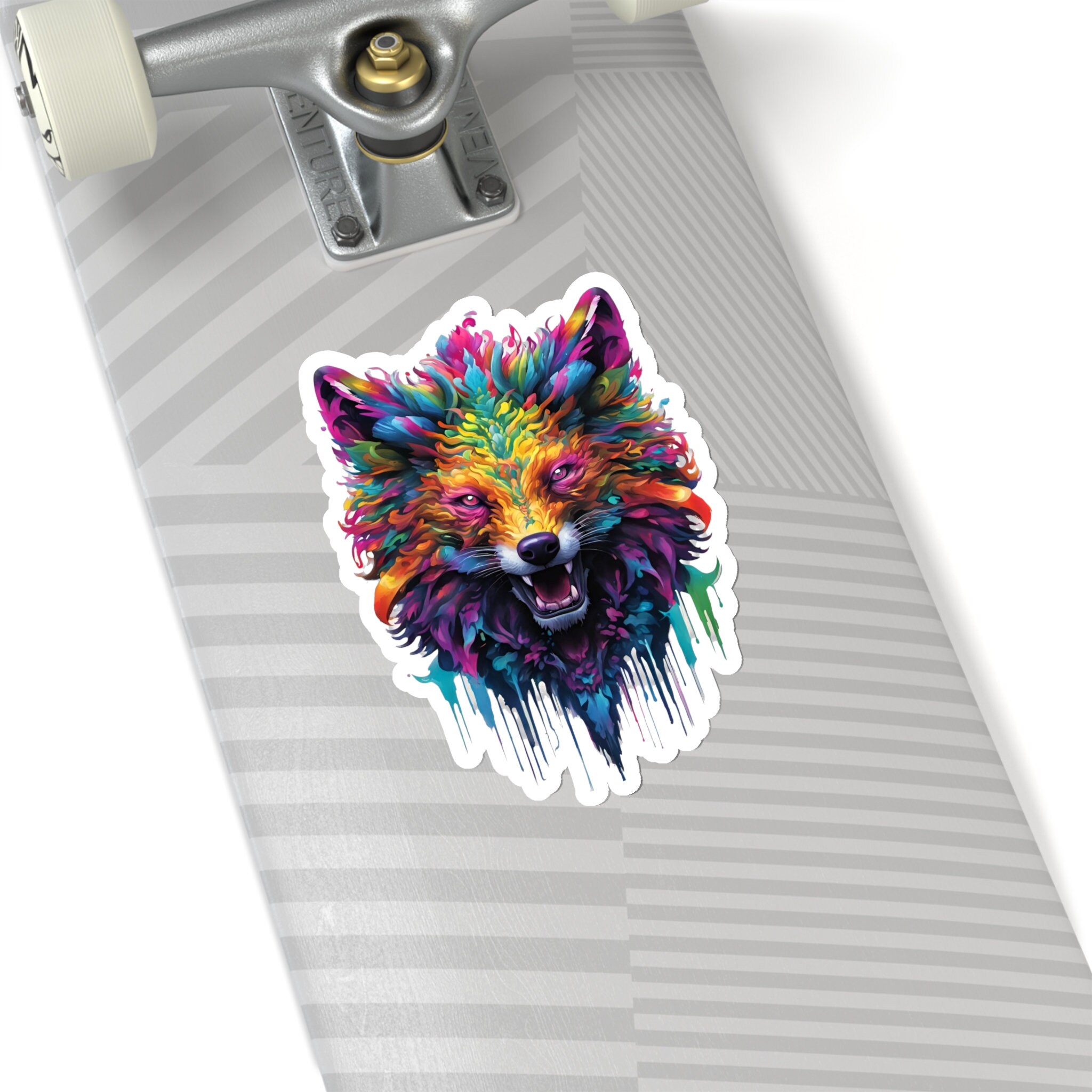 Graffiti Splash Wolf Fang Kiss-cut Stickers - Etsy