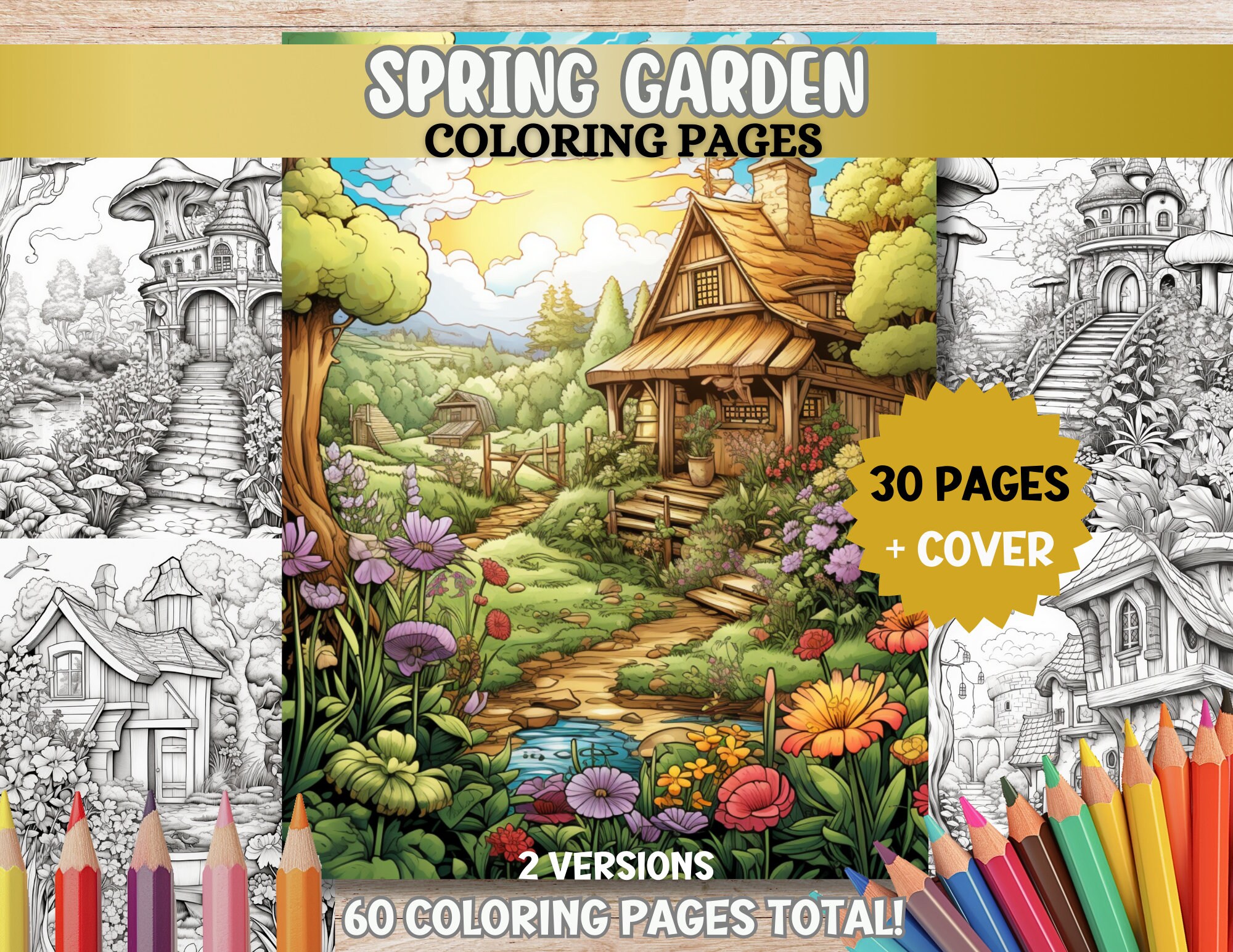 Spring Garden Coloring Pages Secret Garden Coloring Pages Relaxing ...