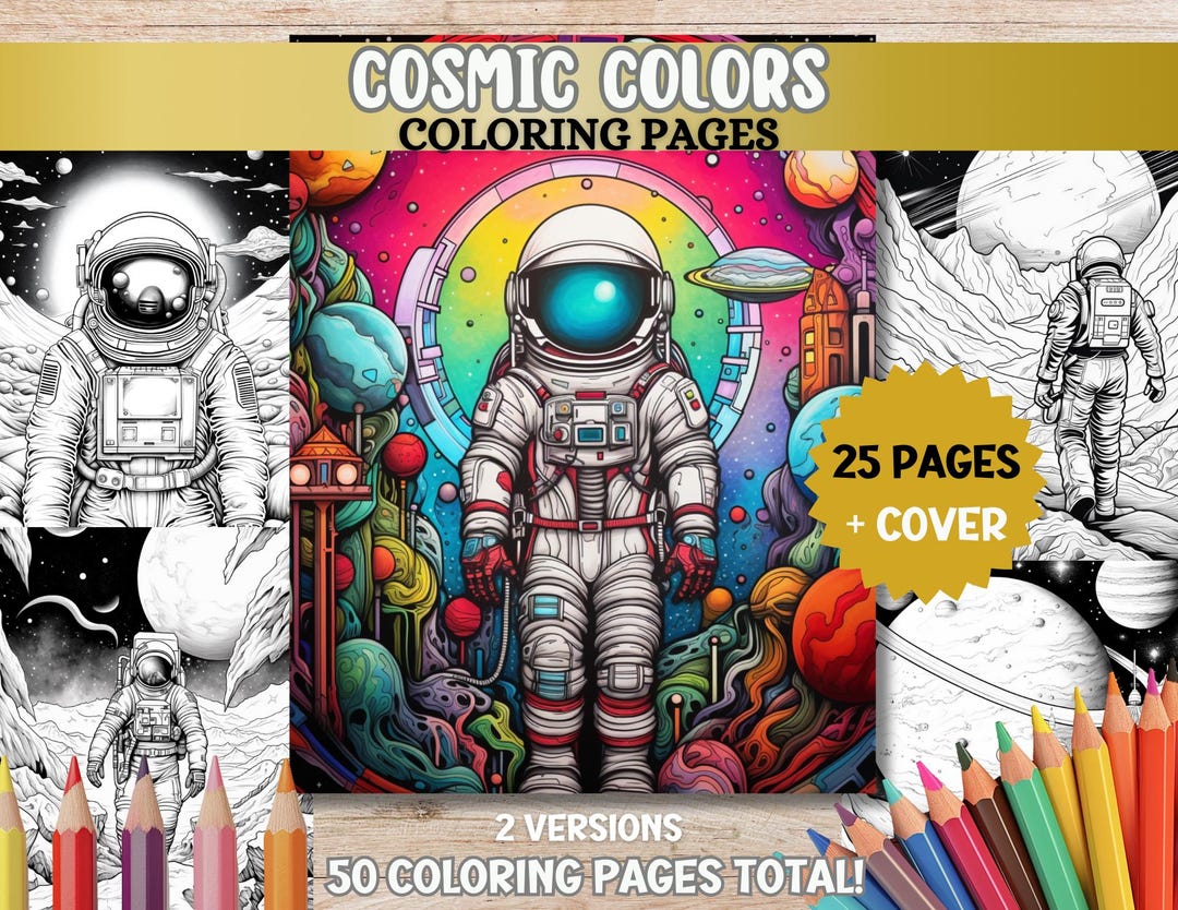 Space Astronaut Coloring Pages Cosmic Adventures Coloring Pages Adult ...