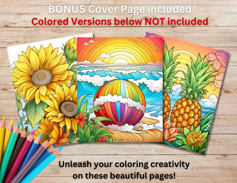 Summer Coloring Pages Beach Coloring Pages Adult Coloring Book PDF ...