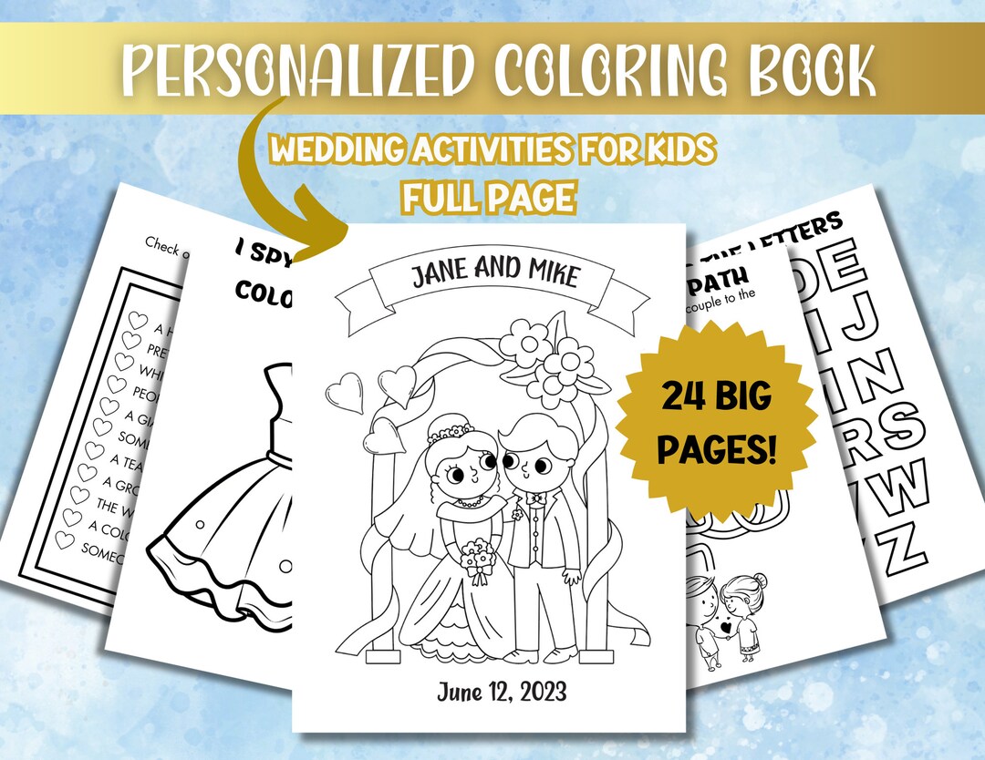 Kids Wedding Activity Coloring Pages for Kids Wedding Book Printable ...