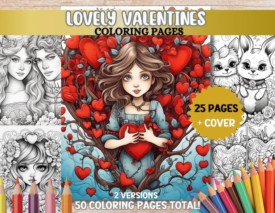 Happy Valentines Day Coloring Pages Cute Love Coloring Pages Adult ...