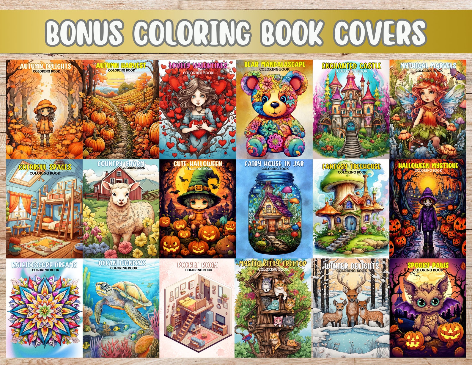 Coloring Book Whole Shop Bundle Coloring Pages Bundle PDF Printable ...