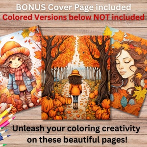 Fall Coloring Pages Autumn Coloring Pages Adult Coloring Book PDF ...