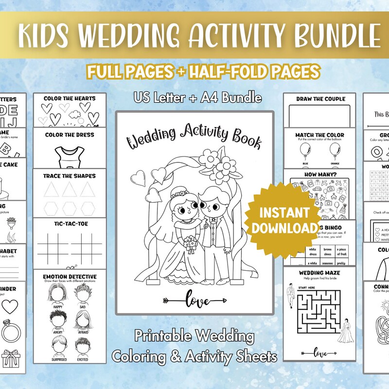 Kids Wedding Activity Kit - Etsy