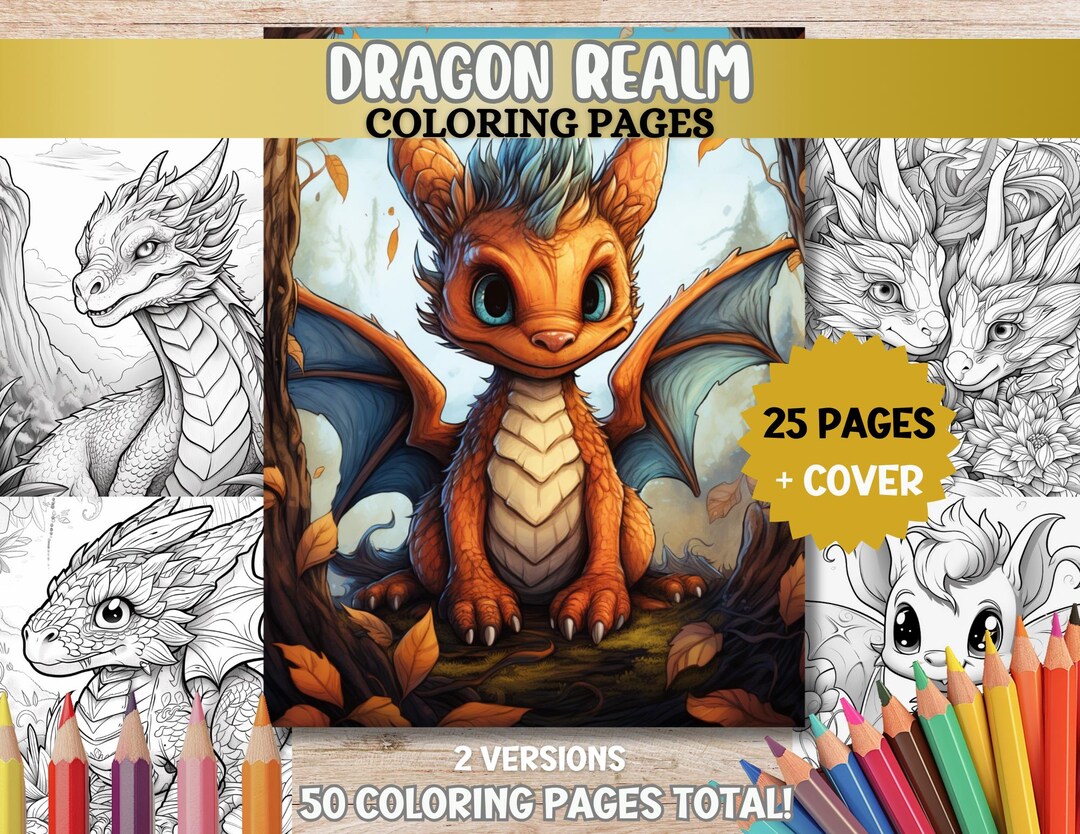 Cute Dragons Coloring Pages Kawaii Dragon Coloring Pages Mythical Adult ...