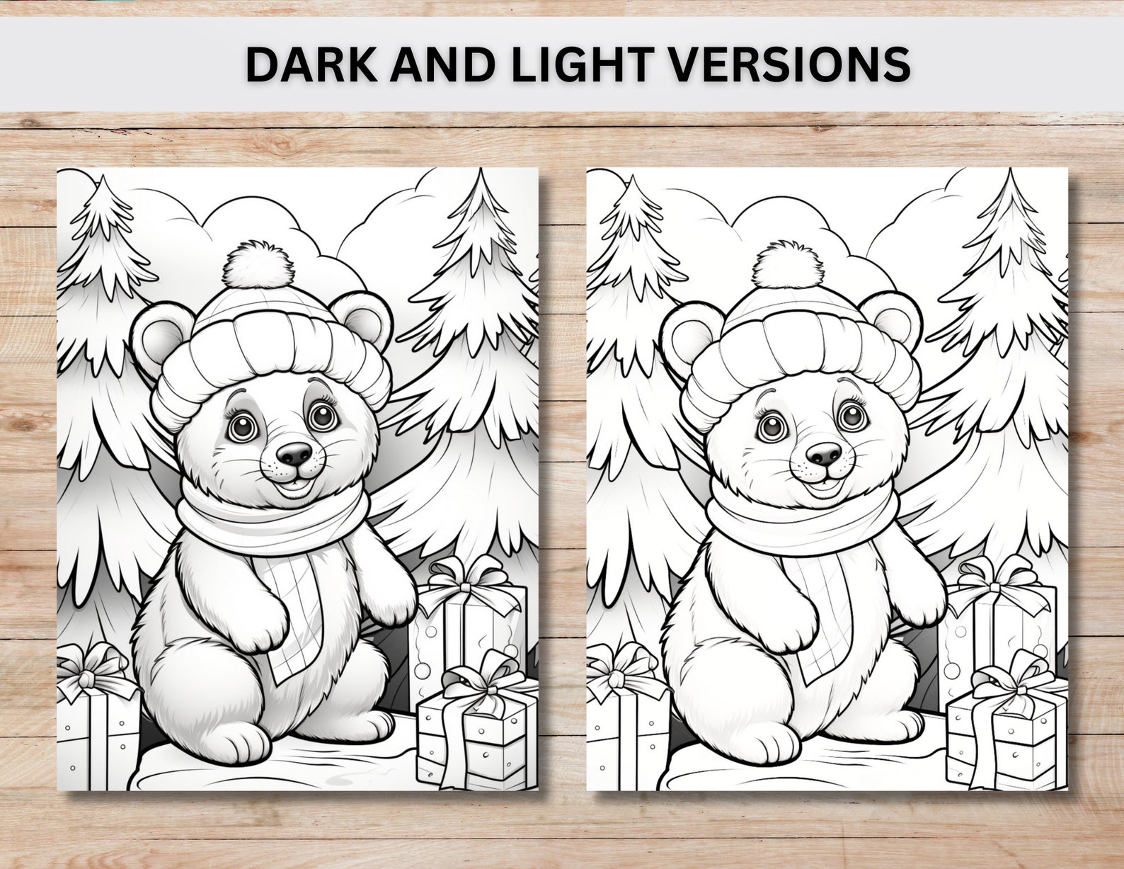 Winter Coloring Pages Christmas Coloring Pages Adult Coloring Book PDF ...