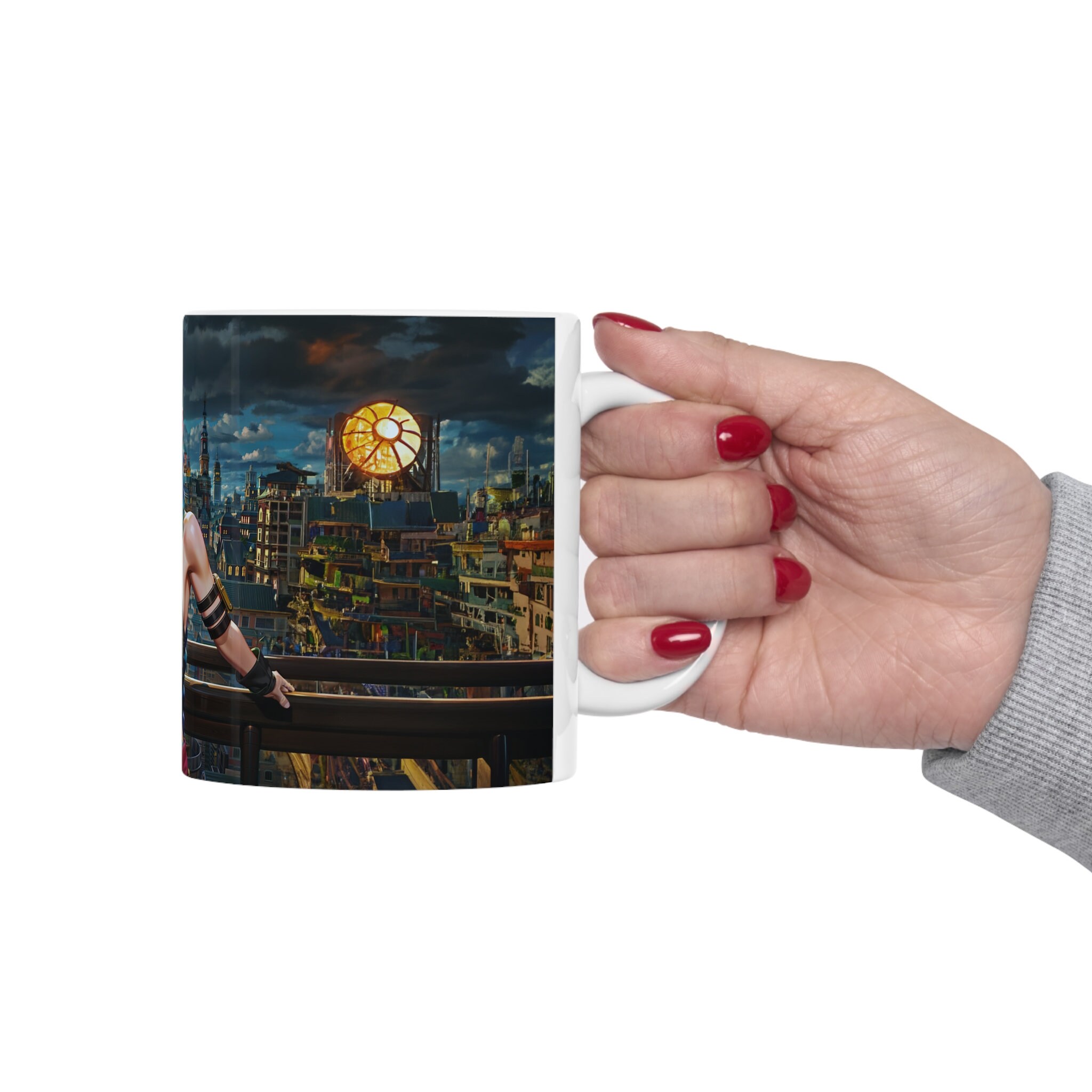 Arcane Jinx and Piltover Mug Lol Miracle Girl Characters With City ...