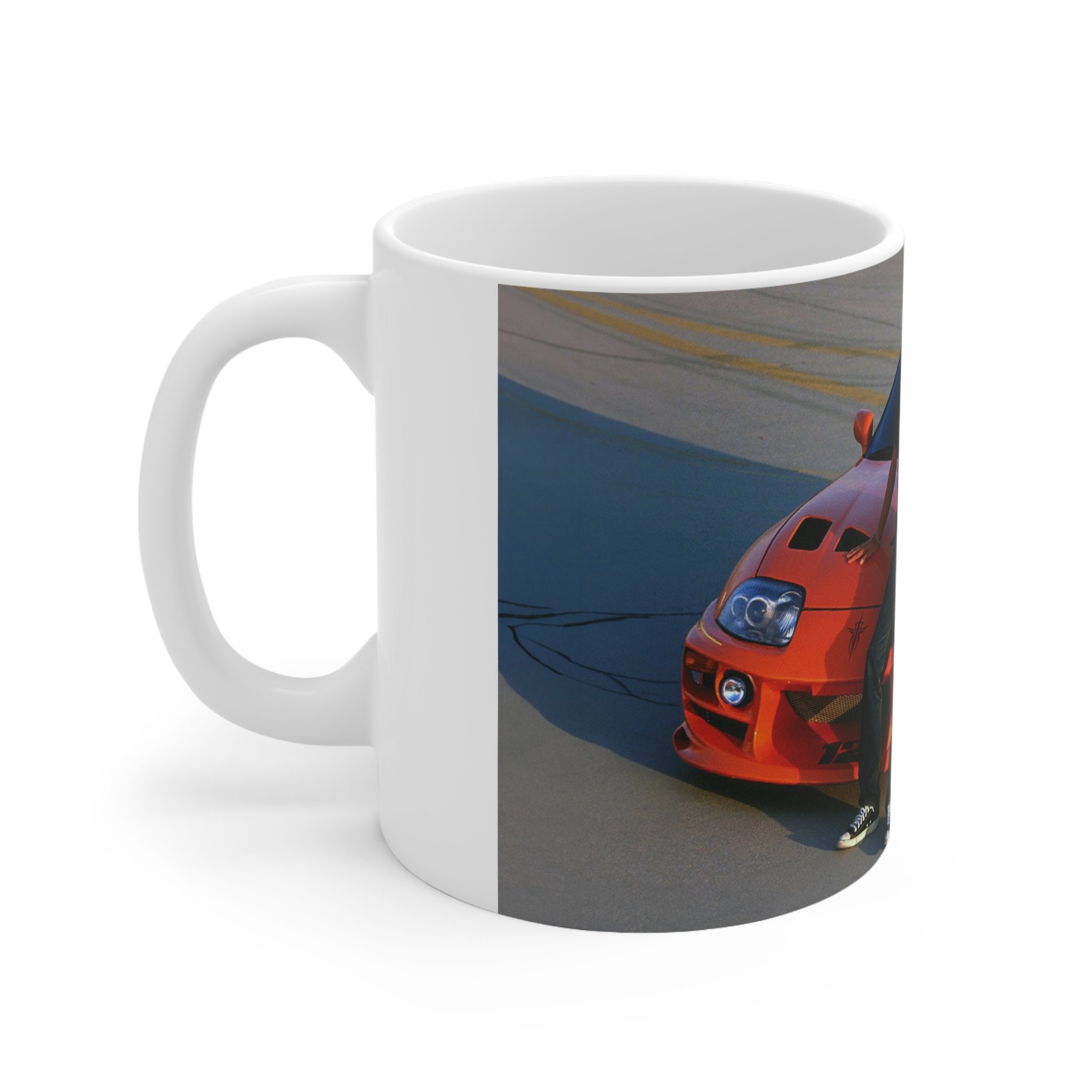 White Mug With Paul Walker and Toyota Supra Ceramic Mug for Car Fans ...