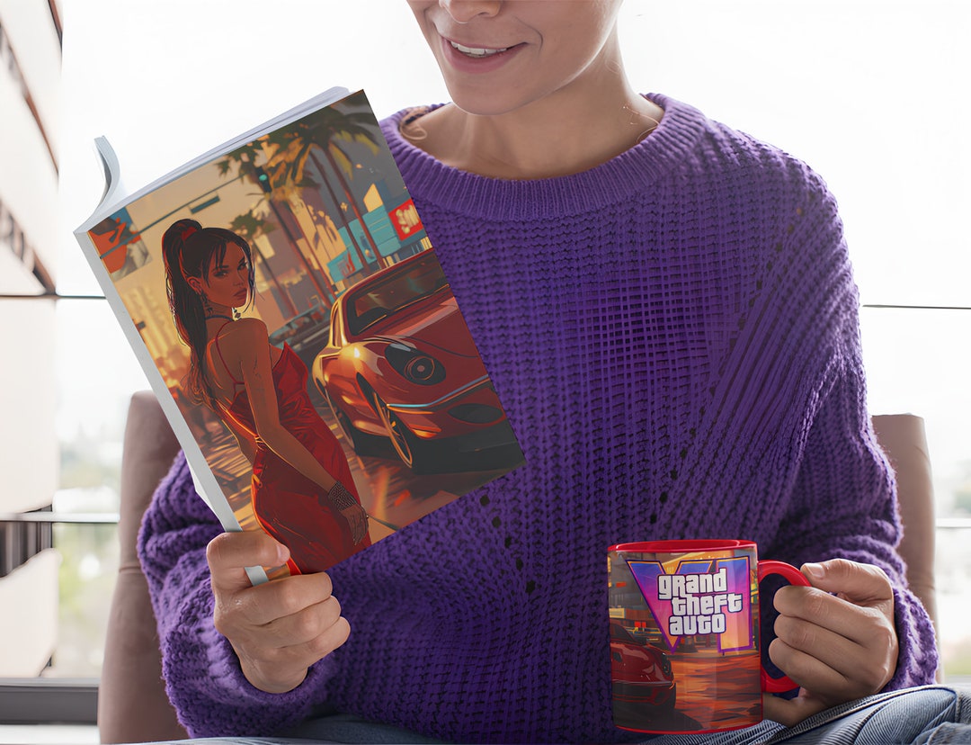 GTA VI Logo Mug, Lucia Fan Art, Vice City Mug, Gamer Coffee Mug, Latina ...