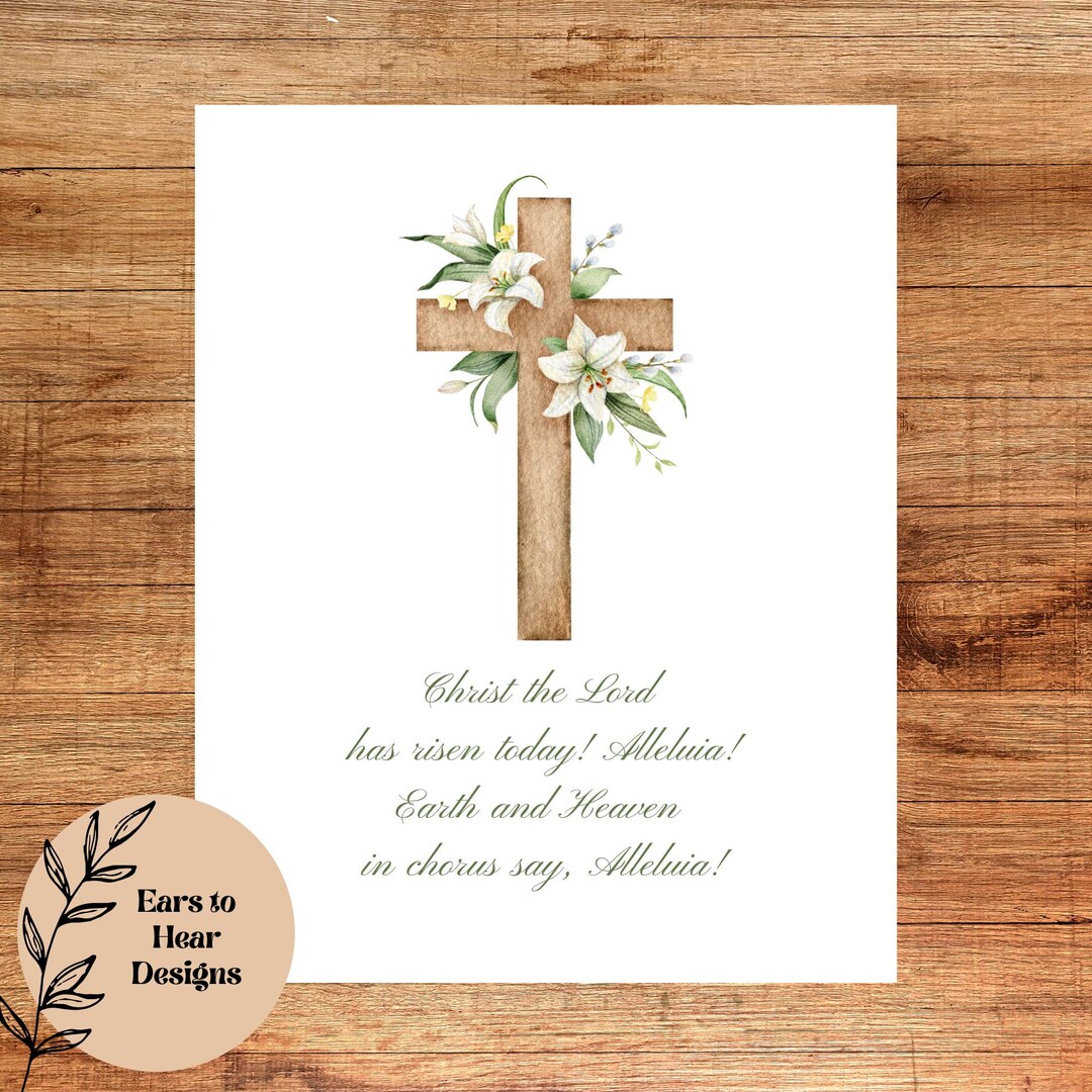 Christ the Lord Has Risen Today Hymn, Resurrection Day Wall Art ...