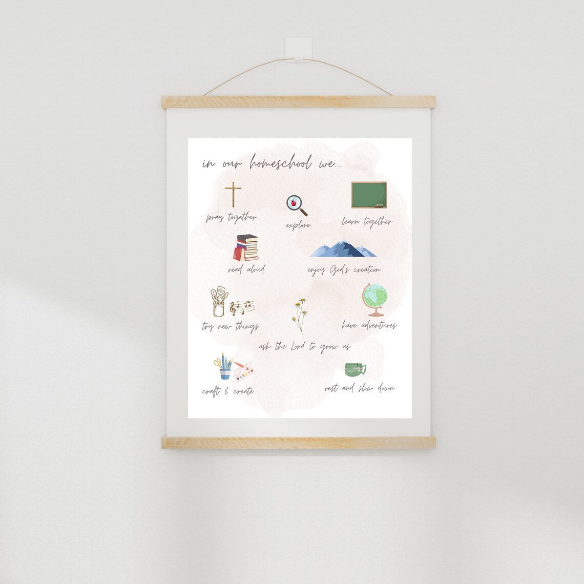 Christian Homeschool Wall Art, in Our Homeschool We, Homeschool Motto ...