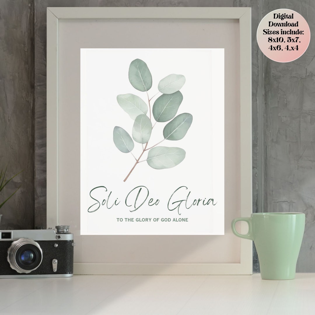 Soli Deo Gloria Wall Art Reformed Theology Christian - Etsy