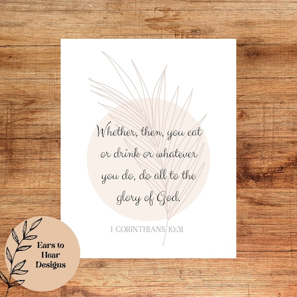 1 Corinthians 10 31 - Etsy
