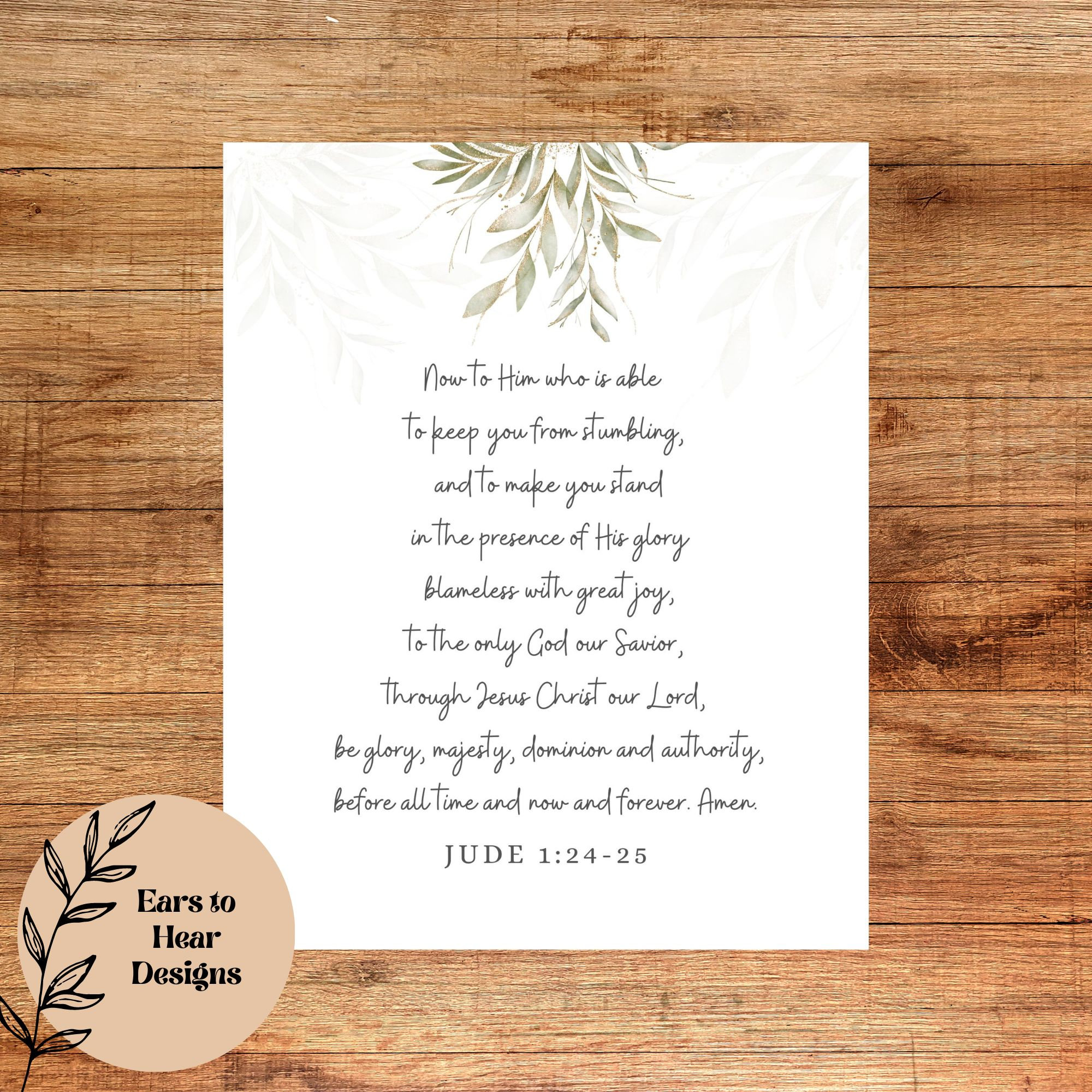 Jude 1:24-25, Now to Him Who is Able to Keep You From Stumbling, Bible ...