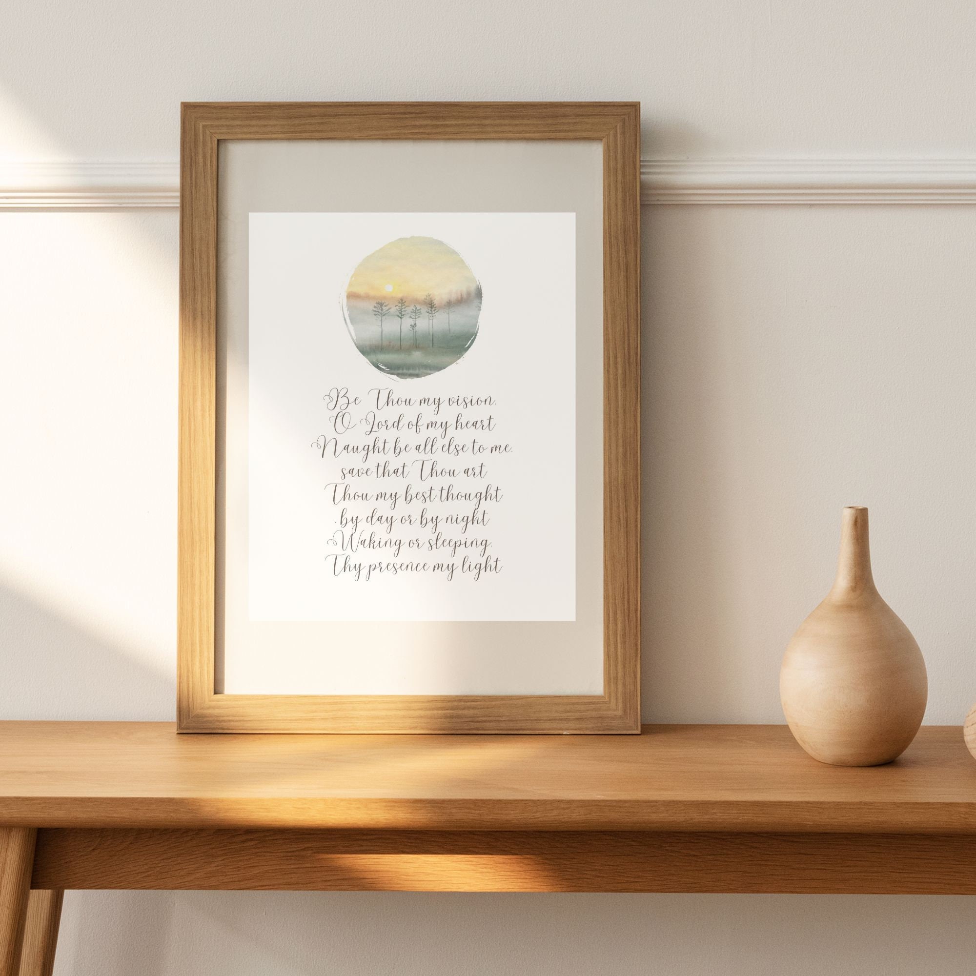 Be Thou My Vision Hymn, Hymn Art Print, Christian Hymn Art Print ...