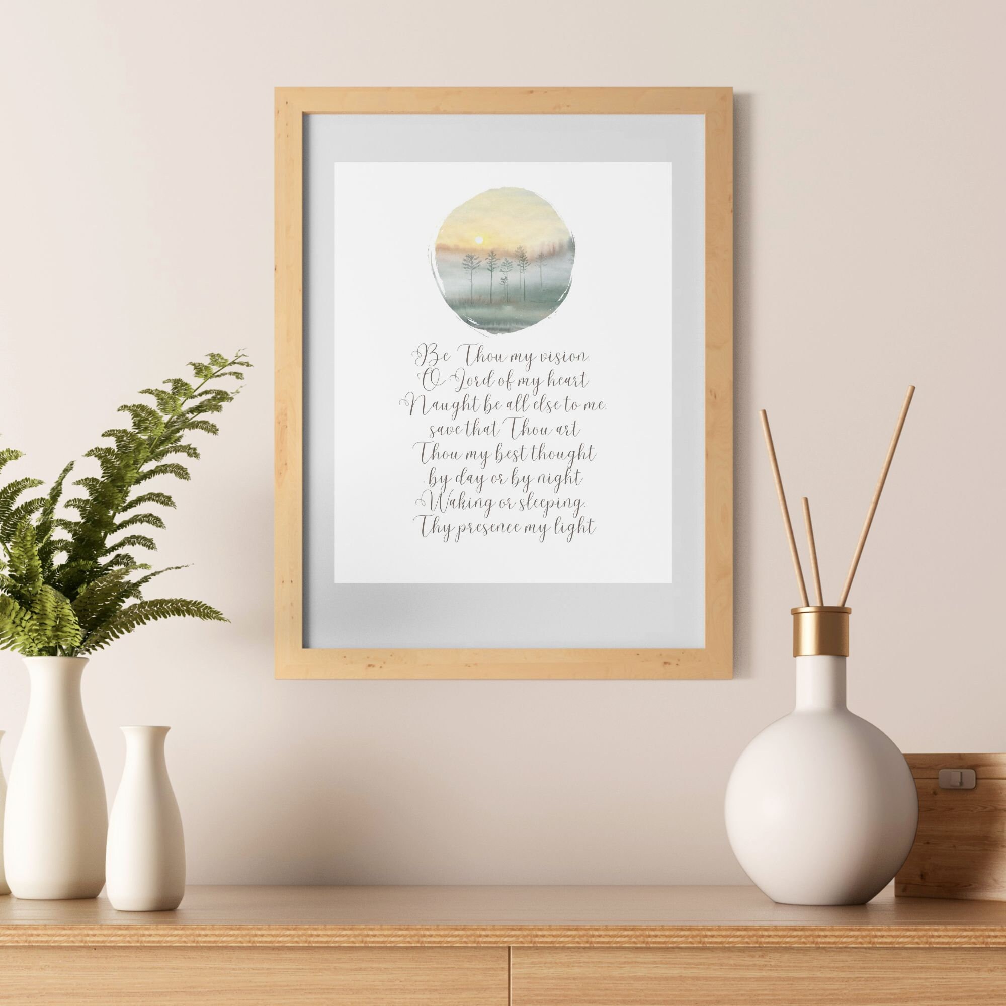 Be Thou My Vision Hymn, Hymn Art Print, Christian Hymn Art Print ...