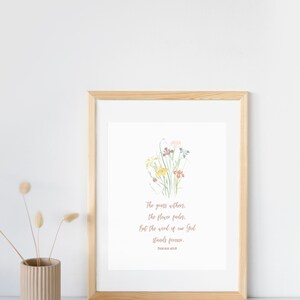 Isaiah 40:8, the Grass Withers, Word of God Stands Forever, Bible Verse ...